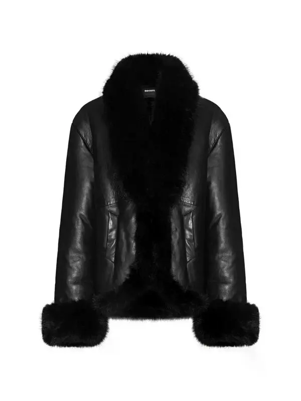 ROTATE BY BIRGER CHRISTENSEN Bonded Leather Jacket