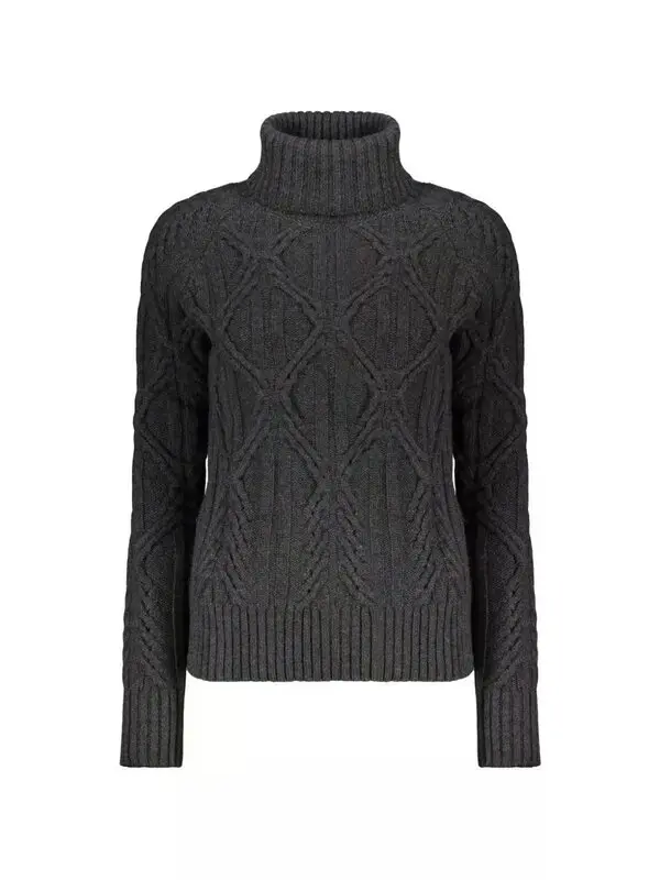 MOORER Anna Cable-knit Roll-neck Sweater