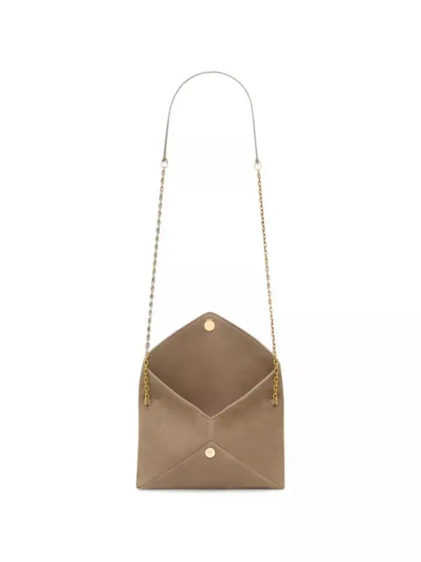 Saint Laurent Cassandre Small Chain Pouch In Suede