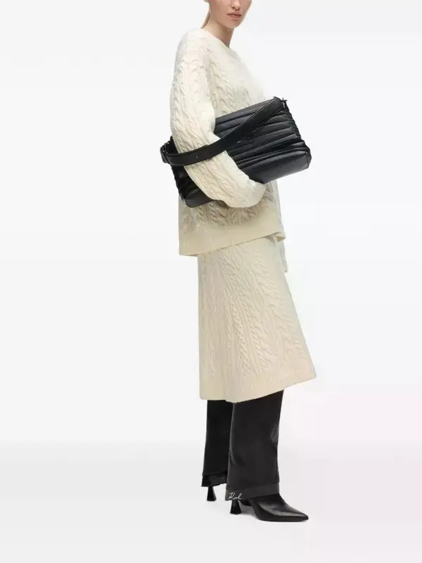 Karl Lagerfeld Medium K/essential Plie Flap Shoulder Bag