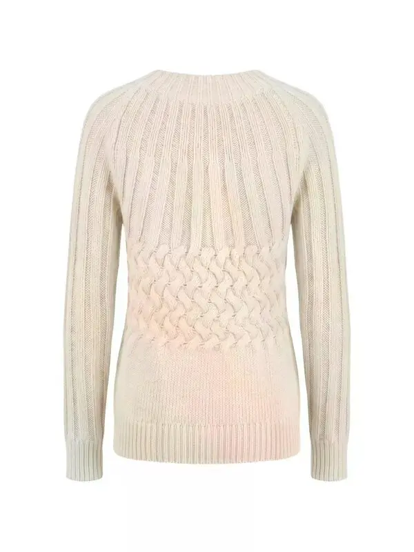MOORER Cable-knit Ribbed Sweater