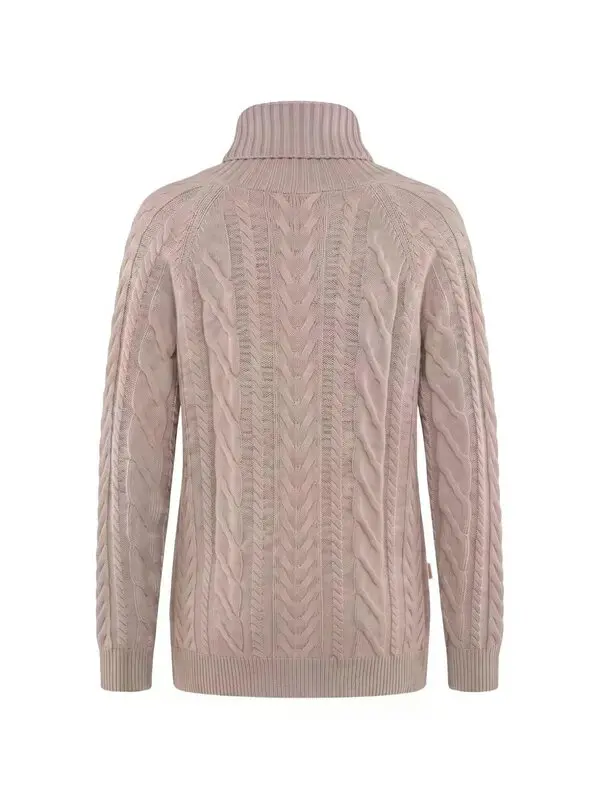 MOORER Cable-knit Roll-neck Sweater