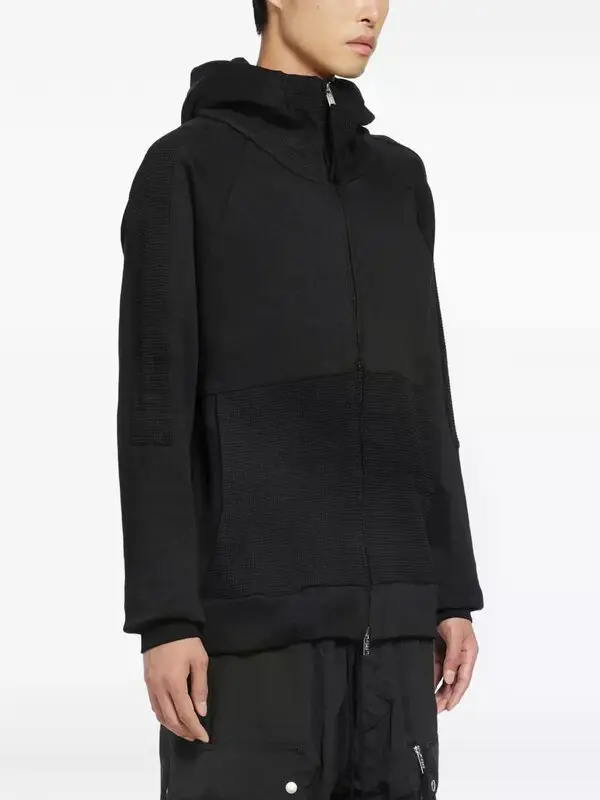 THOM KROM Zip-up Panelled Hoodie