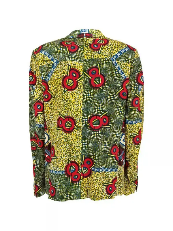 Vintage Graphic-print Single-breasted Blazer