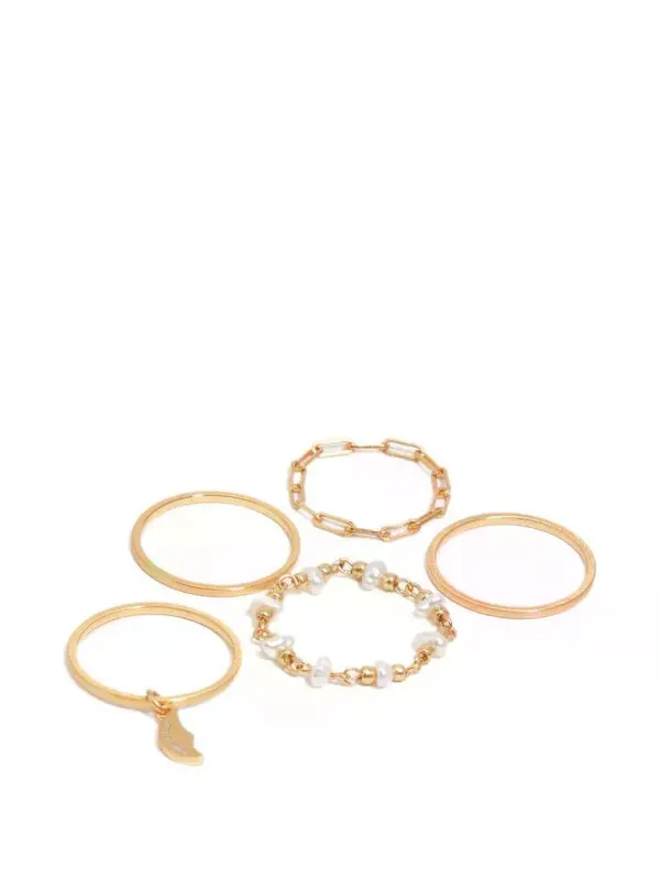 Bimba Y Lola Moon Brushed Rings