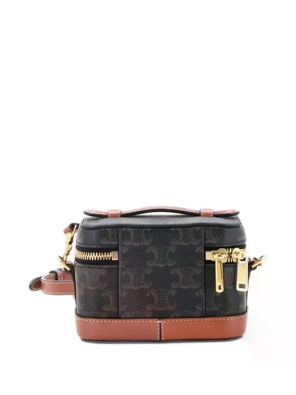 Celine Vanity Case Triomphe Coated Canvas Mini Satchel