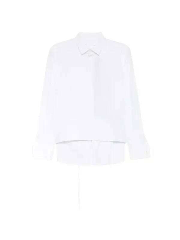 Sacai Cotton Poplin Classic Collar Button-up Shirt - Neutrals