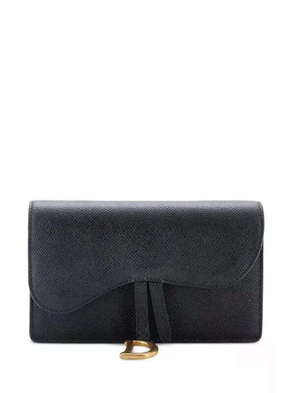 Dior Saddle Rectangular Leather Belt Bag - Black
