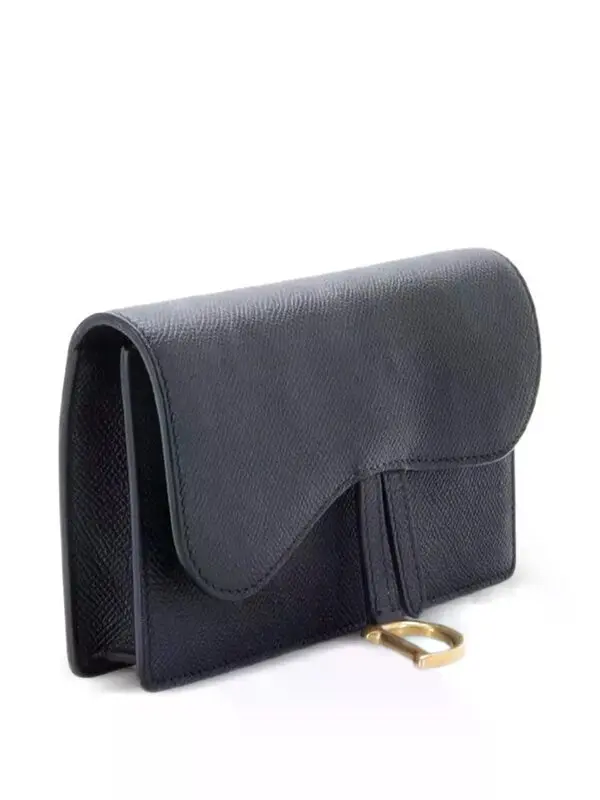Dior Saddle Rectangular Leather Belt Bag - Black