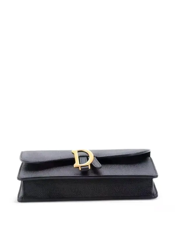 Dior Saddle Rectangular Leather Belt Bag - Black