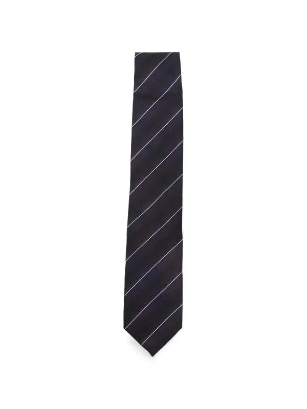 TOM FORD Diagonal Stripe Silk Tie - Purple