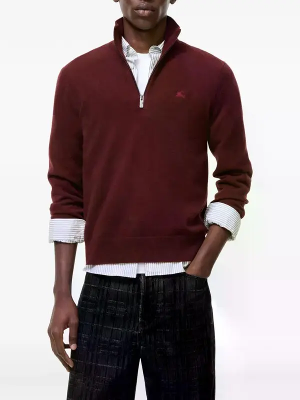 Burberry Cashmere Blend Half-zip Sweater