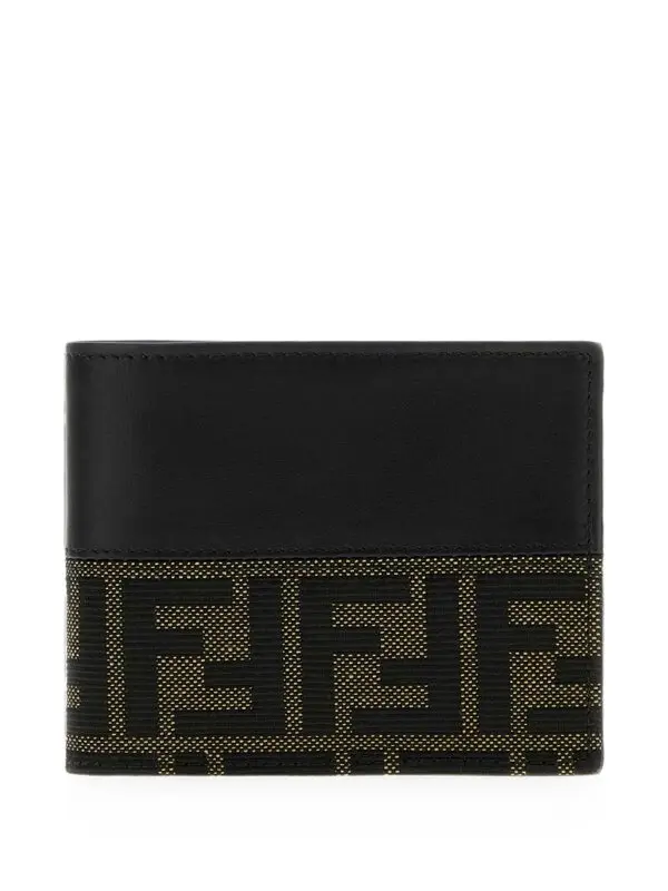 Fendi Ff Jacquard Wallet - Black