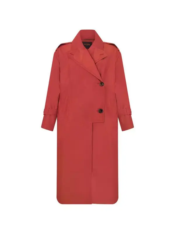 MOORER Double-breasted Epaulette Detail Coat