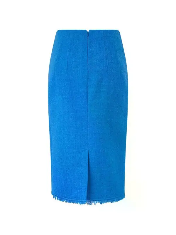 Alberta Ferretti Fringed Pencil Midi Skirt
