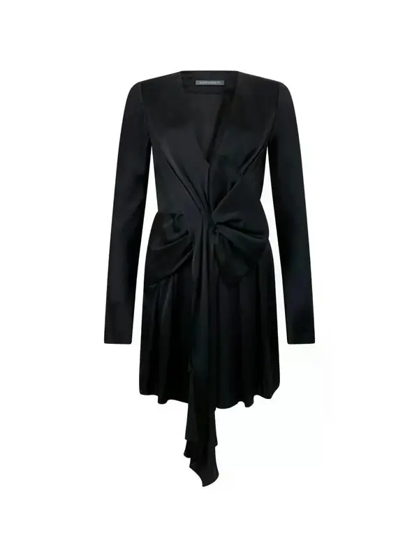 Alberta Ferretti Knot-detail Draped Mini Dress - Black