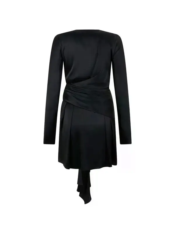 Alberta Ferretti Knot-detail Draped Mini Dress - Black