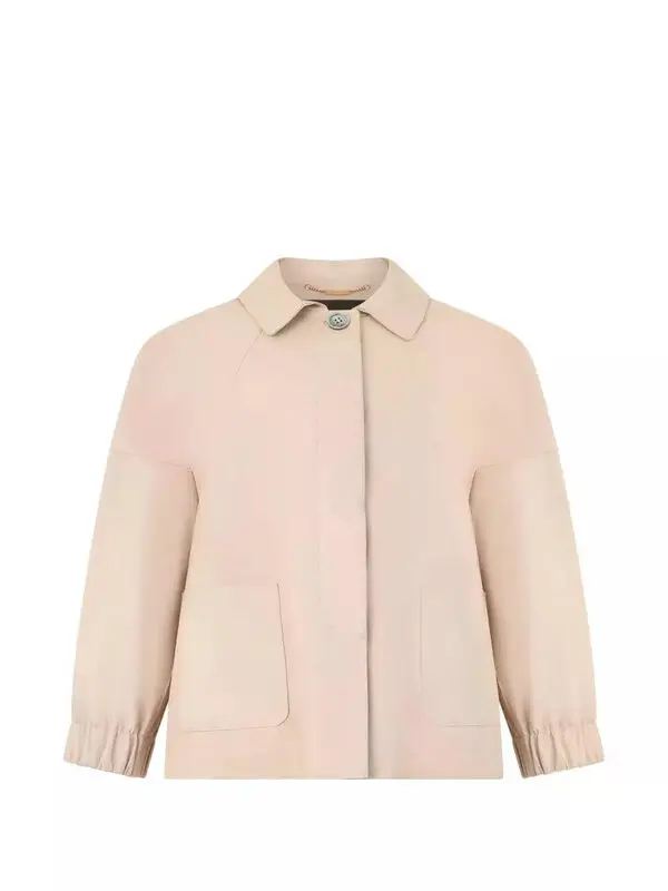 MOORER Box-pleat Cropped Jacket