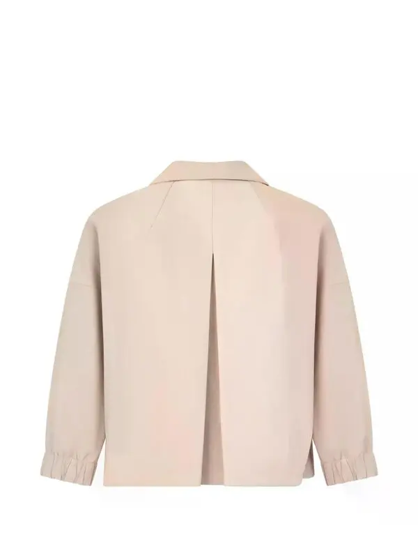 MOORER Box-pleat Cropped Jacket