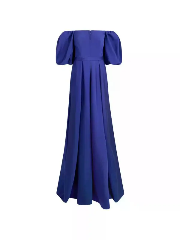Alberta Ferretti Off-the-shoulder Puff-sleeve Maxi Dress