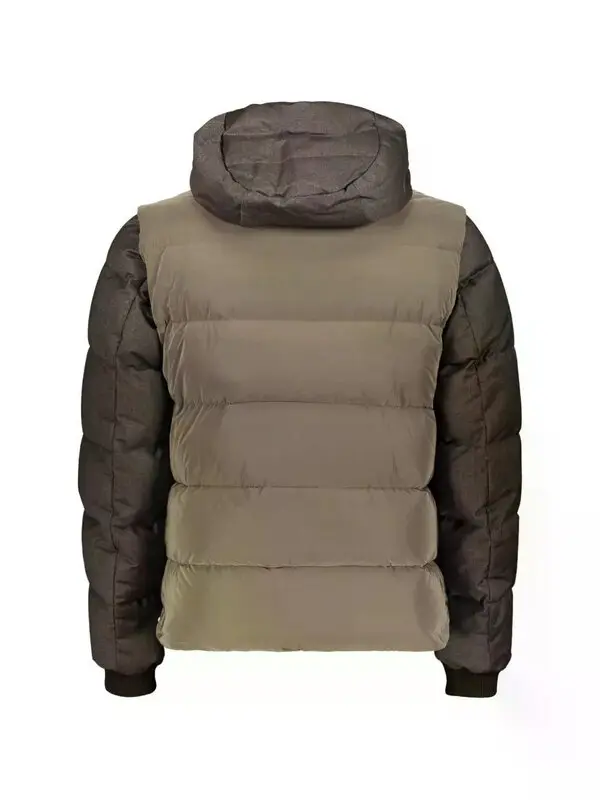 MOORER Hooded Down Jacket With Fur Trim