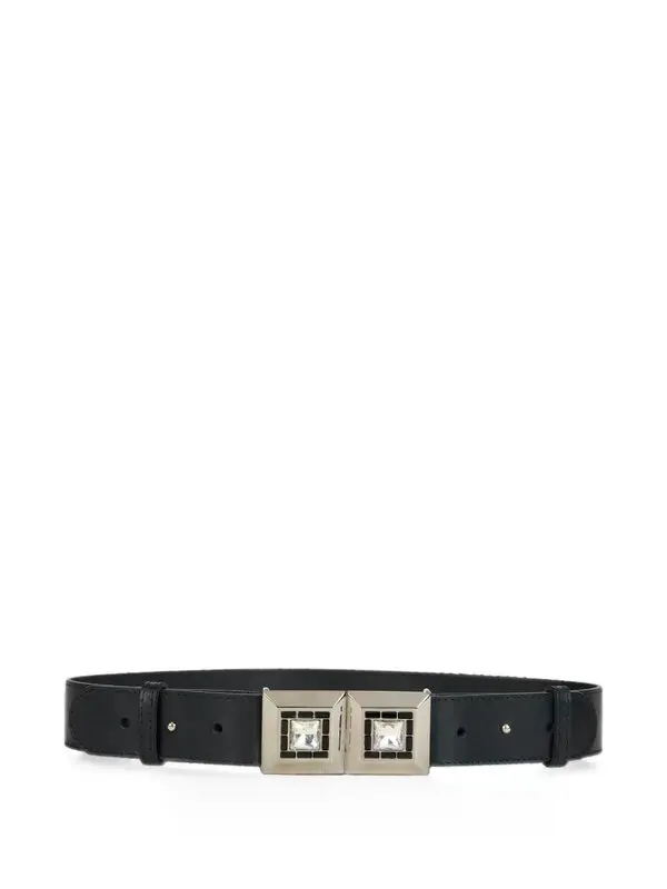 Alberta Ferretti Crystal-embellished Leather Belt