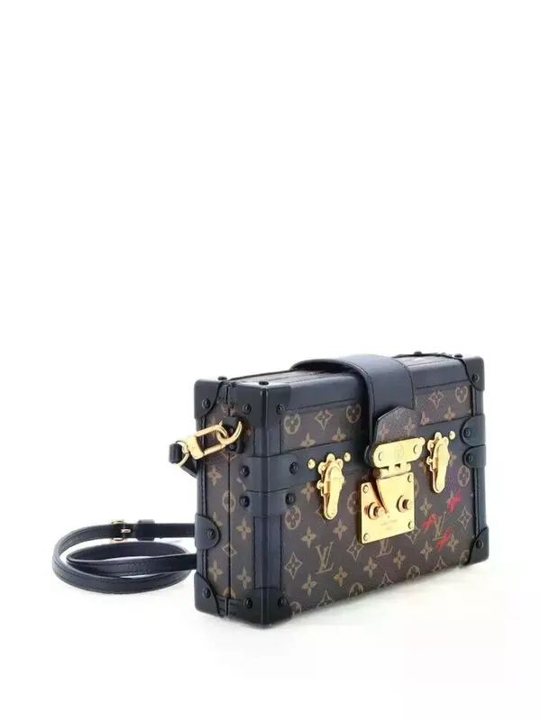 LOUIS VUITTON Petite Malle Handbag Monogram Canvas Clutch Bag
