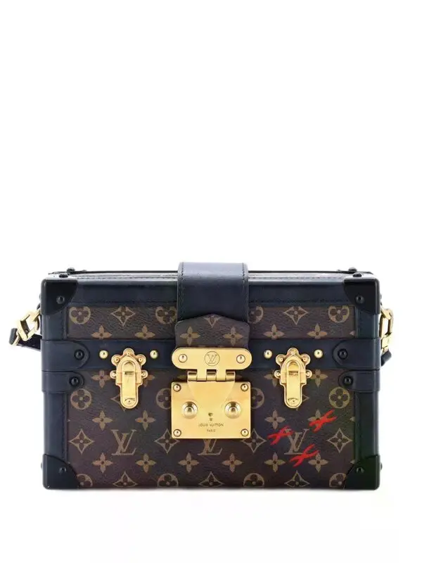 LOUIS VUITTON Monogram Canvas Petite Malle Clutch Bag - Brown