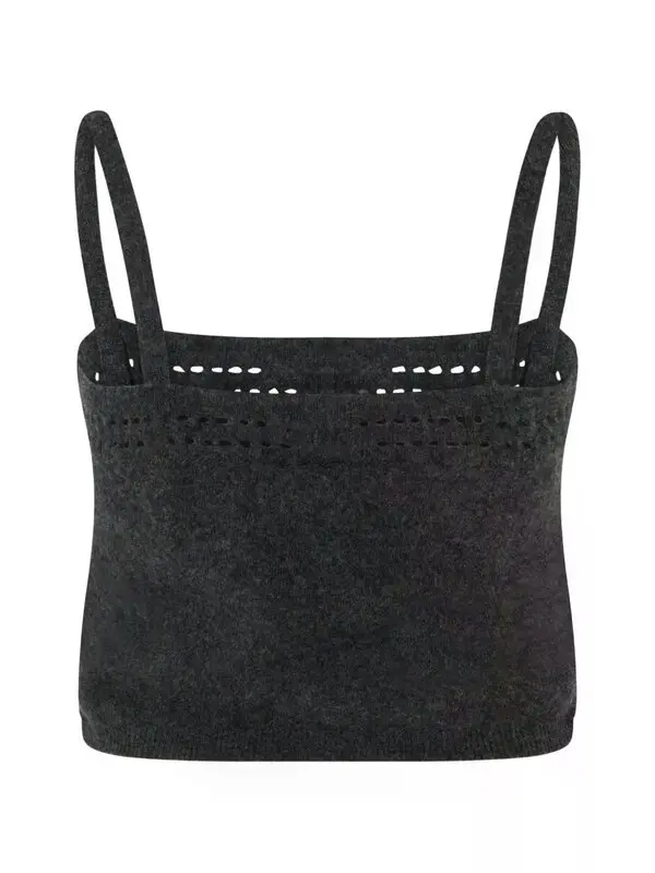 Alberta Ferretti Perforated-detail Cropped Tank Top