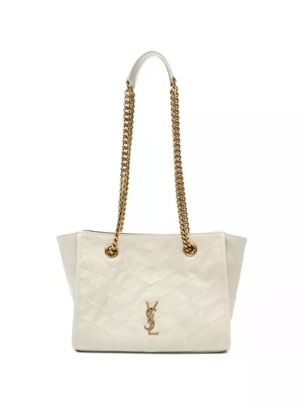 Saint Laurent Niki Quilted Shoulder Bag - Neutrals