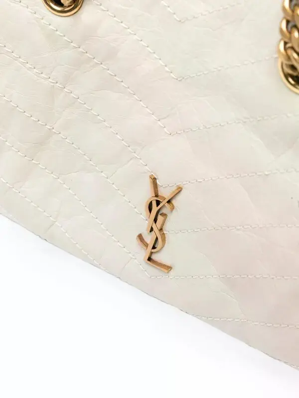 Saint Laurent Niki Quilted Shoulder Bag - Neutrals