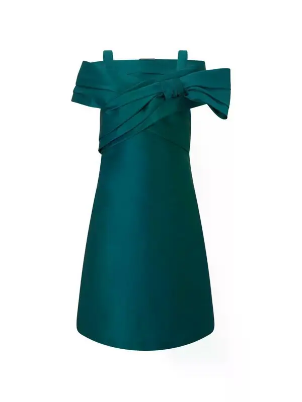 Alberta Ferretti Bow Detail Trapeze Mini Dress