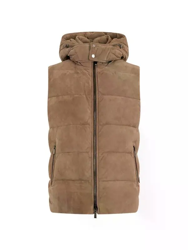 MOORER Fire Quilted Hooded Gilet