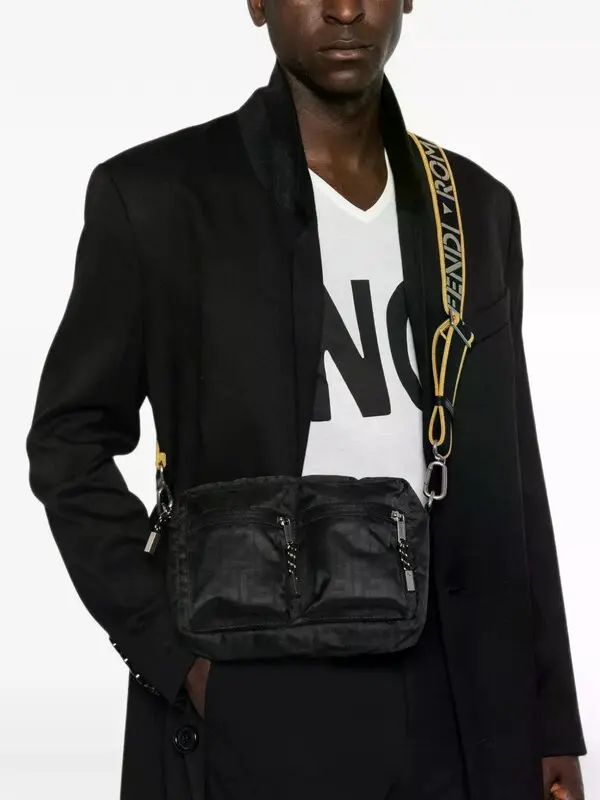 Fendi Ff Logo-jacquard Shoulder Bag