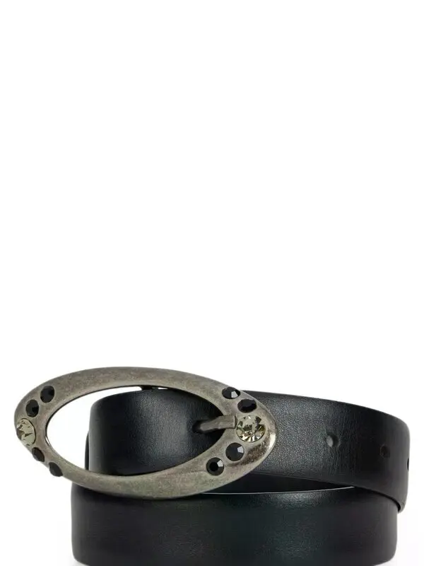 Alberta Ferretti Crystal-embellished Oval-buckle Belt