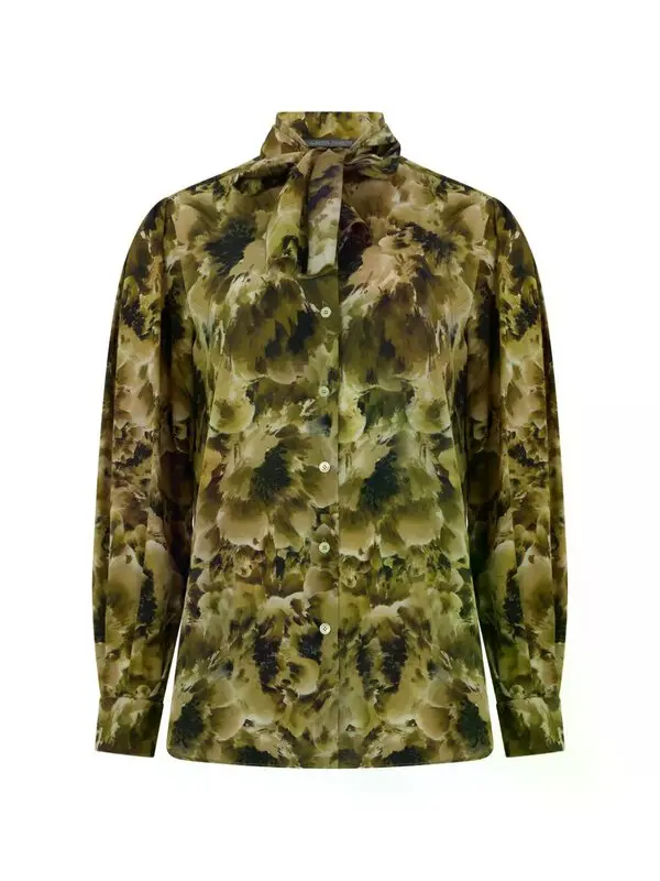 Alberta Ferretti Abstract-print Silk Shirt