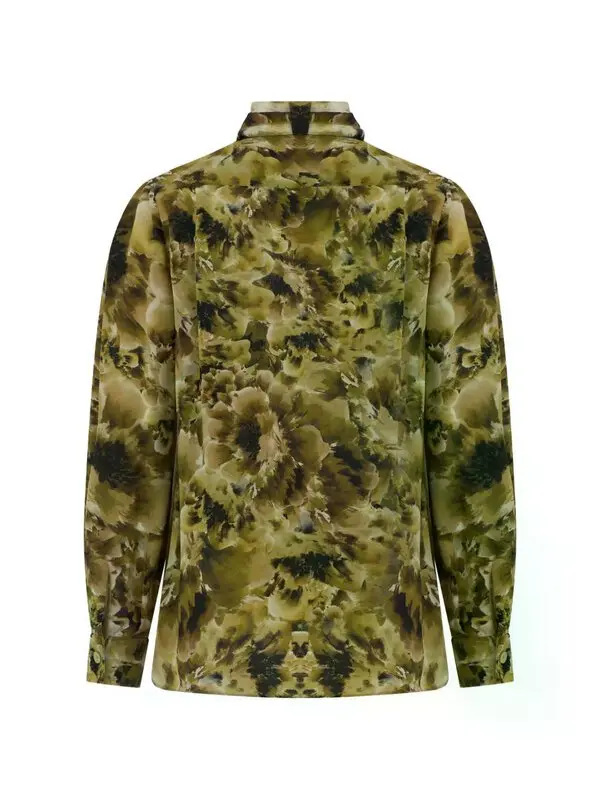 Alberta Ferretti Abstract-print Silk Shirt