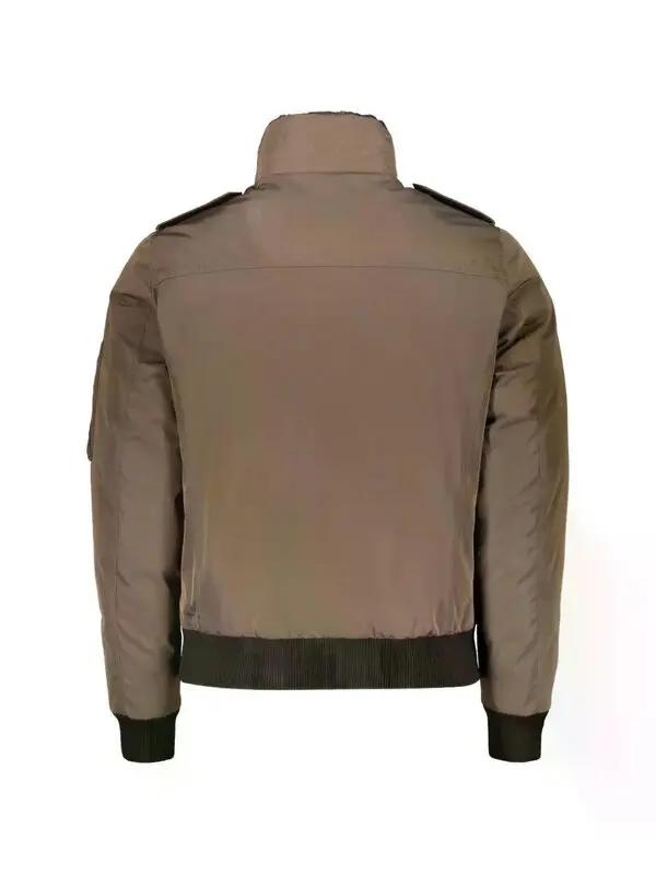 MOORER Fur-collar Padded Bomber Jacket