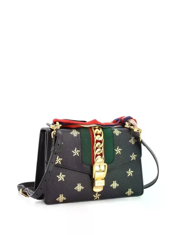 Gucci Sylvie Printed Leather Small Shoulder Bag