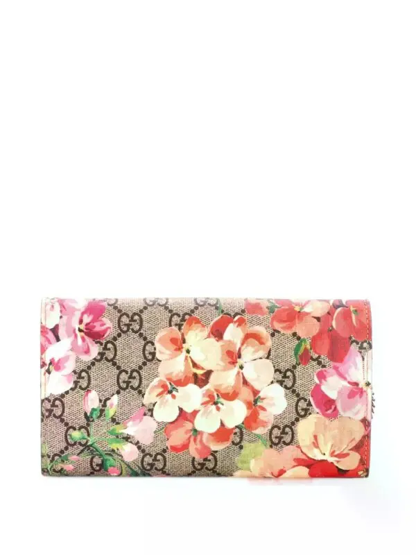 Gucci Blooms Print Gg Coated Canvas Shoulder Bag