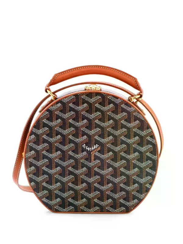 Goyard Alto Hatbox Bag Coated Canvas Satchel - Brown