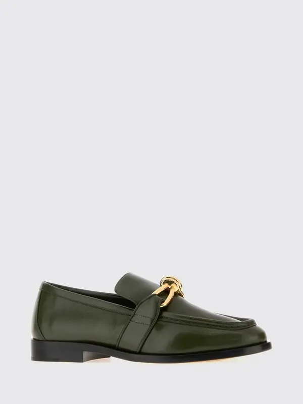 Bottega Veneta Loafer With Gold Tone Detailing - Green