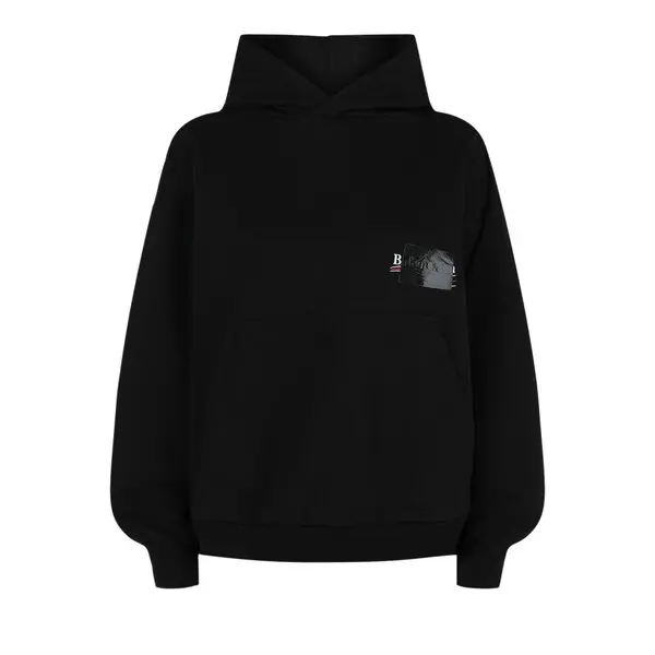 Balenciaga Concealed Logo Hoodie /white/red