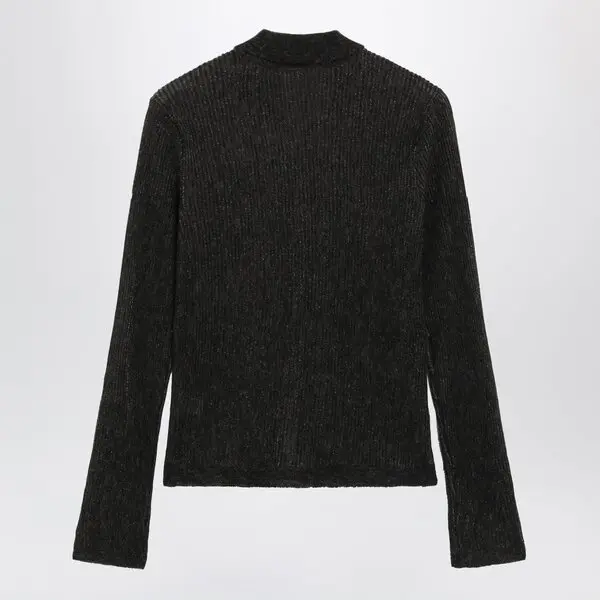 Brunello Cucinelli Sparkling Ribbed Silk Blend Cardigan