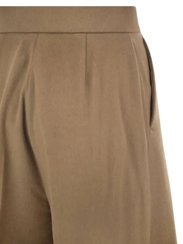 Max Mara Tailored Wide-leg Camel Trousers - Brown