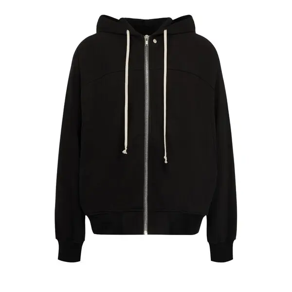 Rick Owens Zip Up Hooded Windbreaker - Black