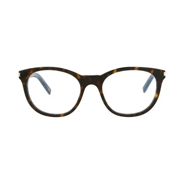 Saint Laurent Round-frame Acetate Optical Frames 'havana/transparent