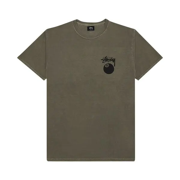 StÜssy 8 Ball Pig Dyed Tee 'olive
