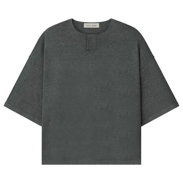 Fear Of God Soft Knit Short Sleeve Henley 'iron