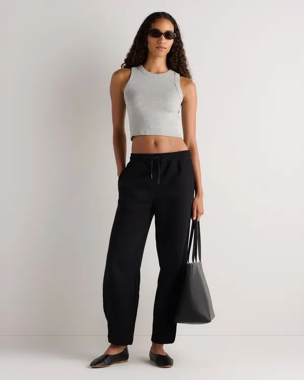 Quince Everyday Fleece Barrel Sweatpants - Black